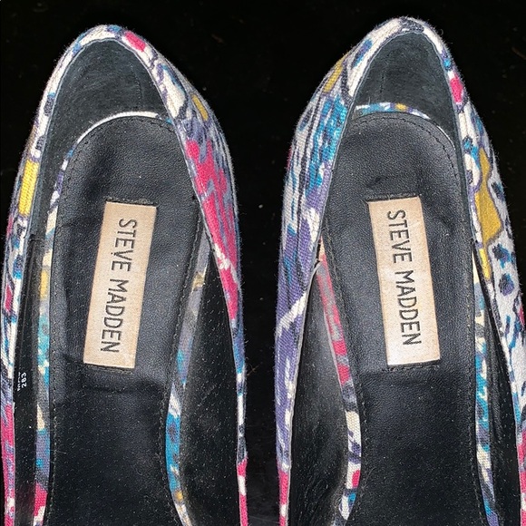 Steve Madden | Shoes | Very Rare Steve Madden Colorful Wedge Heels ...